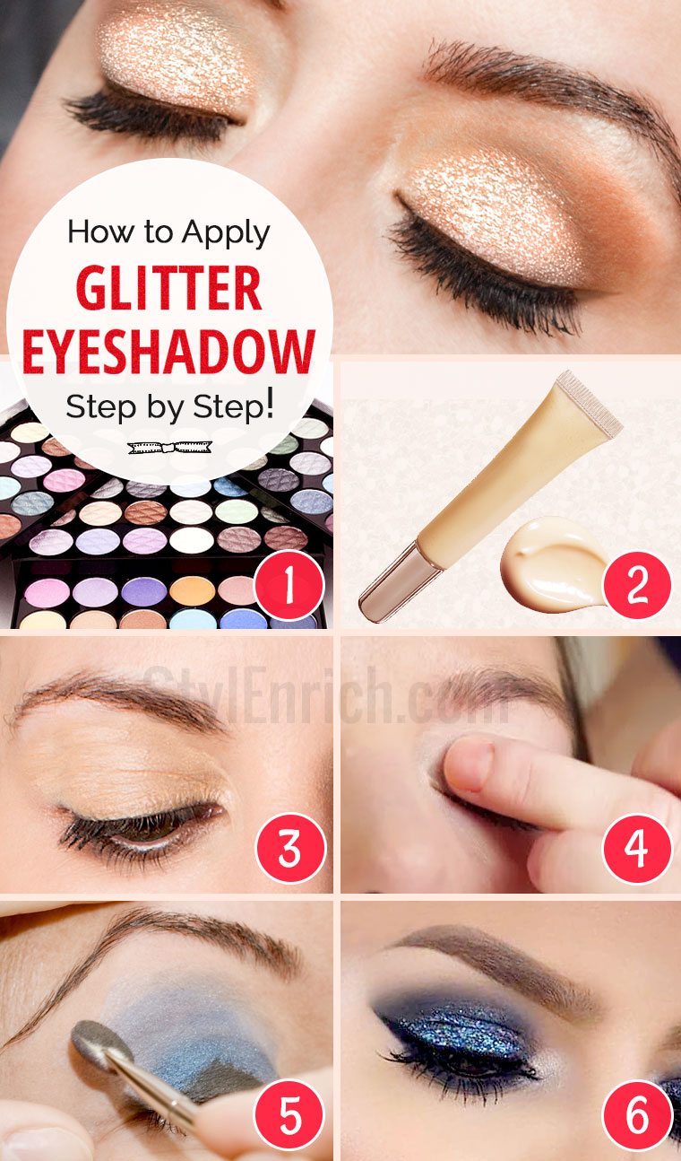 How To Apply Glitter Eyeshadow Step By Step Tutorial How To Apply Glitter Eyeshadow Step By Step Tutorial