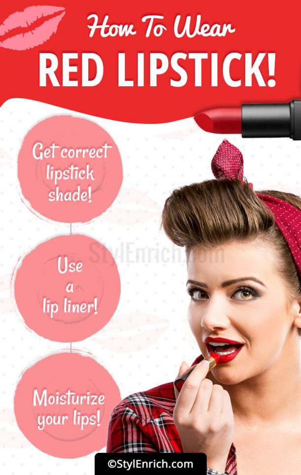 Red Lipstick Tips : How To Wear Red Lipstick For Getting Charming Look?